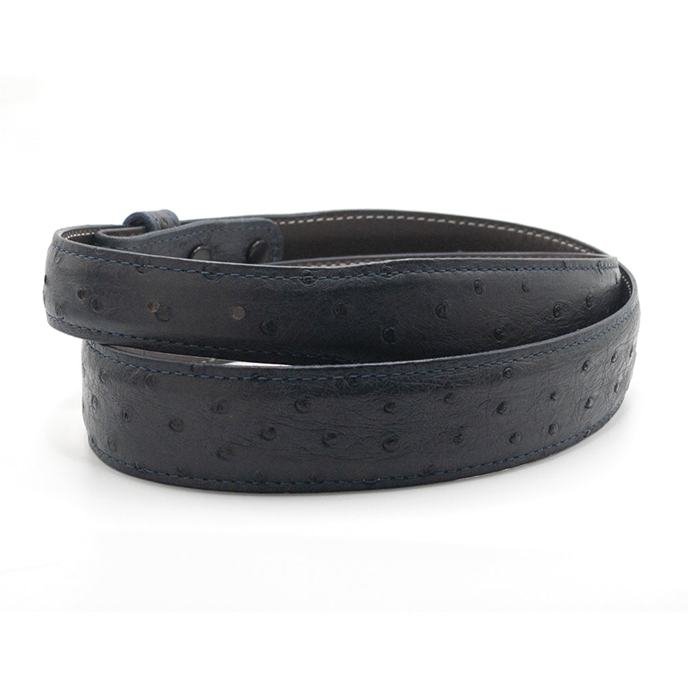 Navy Blue Full Quill Ostrich Belt Straps – Tom Taylor Belts | Buckles ...